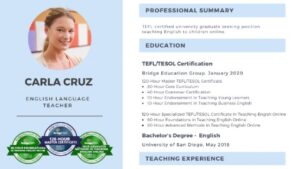 Free Resources to Enhance your TEFL/TESOL Resume - BridgeUniverse