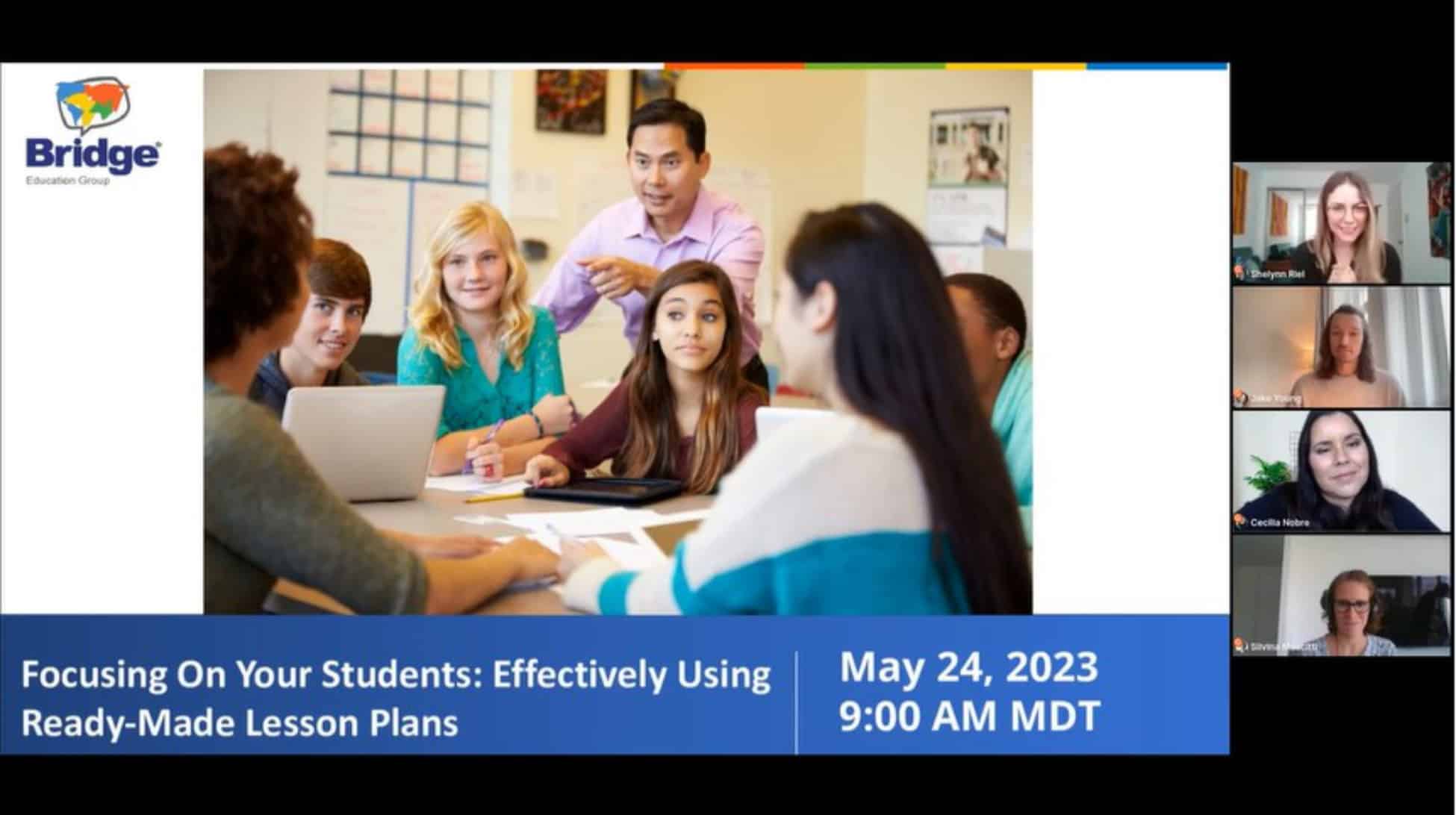 Focusing on Your Students: Effectively Using Ready-Made ESL Lesson Plans - Bridge Expert Series