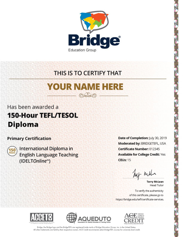 IDELT Online TESOL/TEFL Course - Accredited Certification